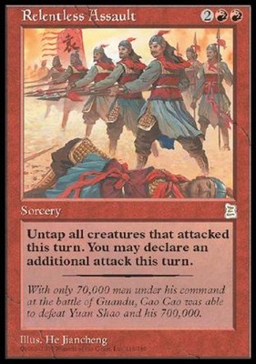 Relentless Assault - Light Play MTG Portal Three Kingdoms | eBay