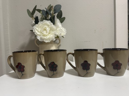 Set of 4 Pfaltzgraff Studio Aster Replacement Flower Coffee Mugs | eBay