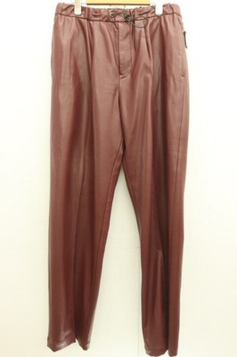 TOGA ARCHIVES Men's Faux Leather Pants 50 Bordeaux 22AW Used, Size 50 ...