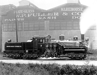 Booth Kelly Lumber Company Train Oregon Retro Historic Picture Photo ...