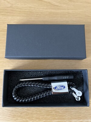 FORD Luxury leather keyring keychain fob Gift box UK NEW | eBay UK