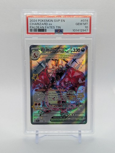Pokemon🔥CHARIZARD EX🔥PSA 10🔥LOW POP🔥Black Star PROMO🔥Paldean Fates🔥SVP ...