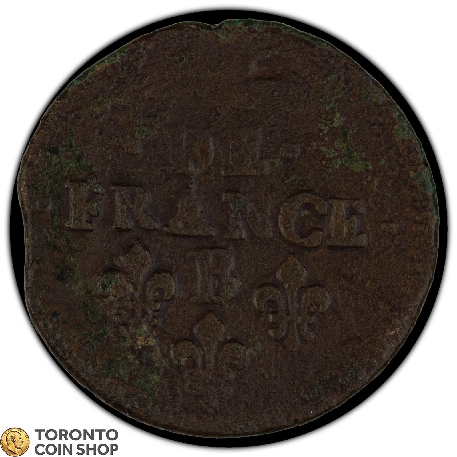 French Colonial 1655 B 1 One Liard Coin KM #192 | eBay