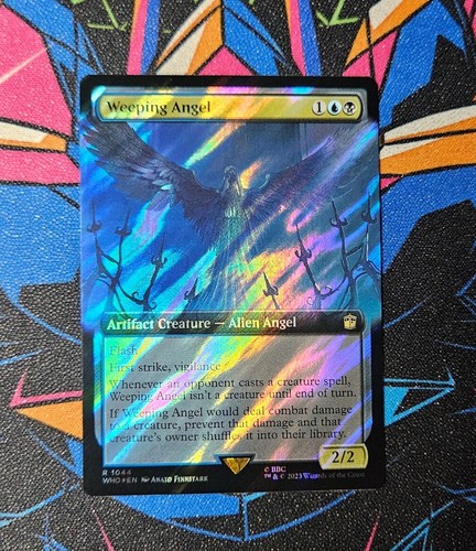 Weeping Angel NM Extended Art Surge Foil MTG Doctor Who Unplayed Magic ...