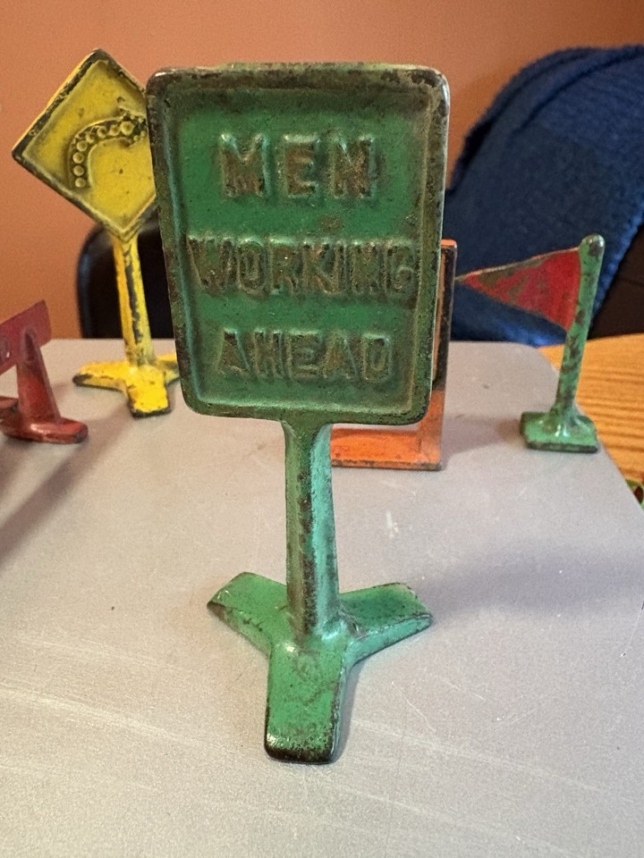 Vintage Cast Iron Toy Signs | eBay