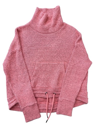 Sweaty Betty Sweater Pink Funnel Boucle Chunky Knit Preppy Athleisure ...