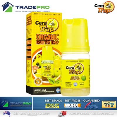 Fruit Fly Trap Cera Trap® 600ml Organic Fruitfly Catcher Natural Kit ...