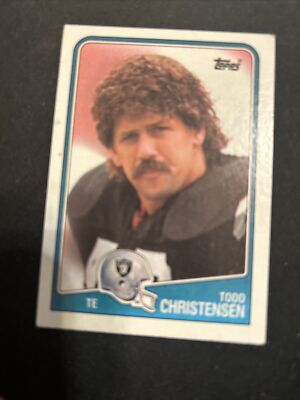 1988 Topps Football Card #330 Todd Christensen LA Raiders Nm Free ...