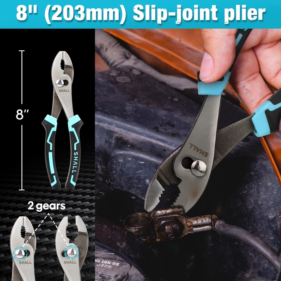 SHALL 4-Piece Pliers Set, Pliers Tool Set, Two-Color TPR Handle | eBay