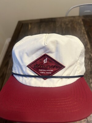 Staunch Traditional Outfitters Hat White Vented Adjustable Snapback ...