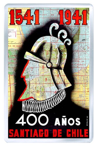 SANTIAGO DE CHILE VINTAGE REPRO FRIDGE MAGNET SOUVENIR IMAN NEVERA | eBay