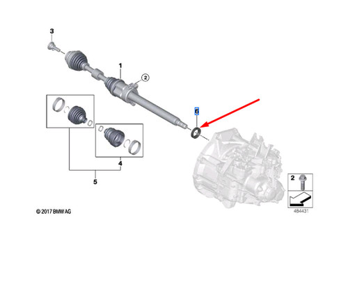 NEW BMW 2 ACTIVE TOURER F45 FRONT RIGHT OUTPUT SHAFT PLATE 31608648832 ...