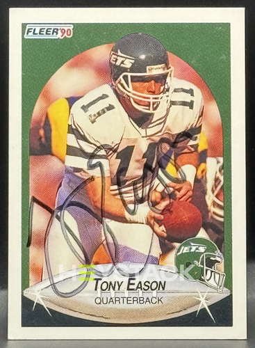 1990 Fleer Football Tony Eason #360 Jets RARE AUTO SIGNED AUTOGRAPH | eBay