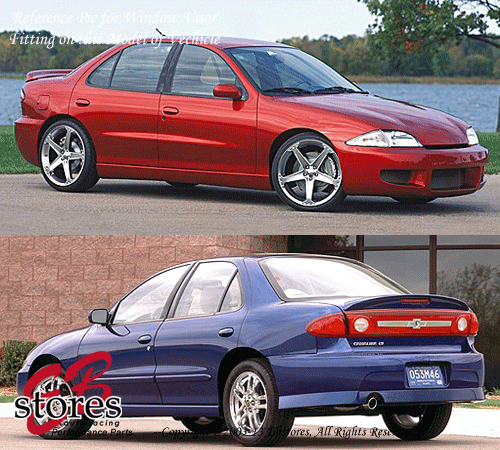 Chevrolet Cavalier Sedan 1995-05 Outside-Mounted Dark Smoke JDM Window ...