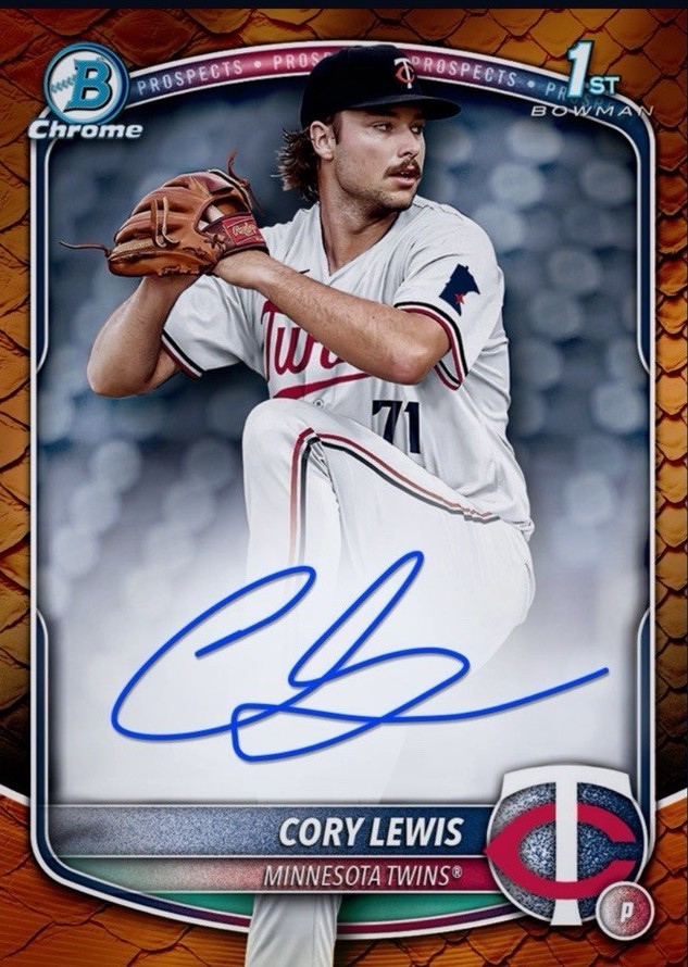 2025 Bowman - Chrome Prospect Autographs Cory Lewis #CPA-CLE Orange ...