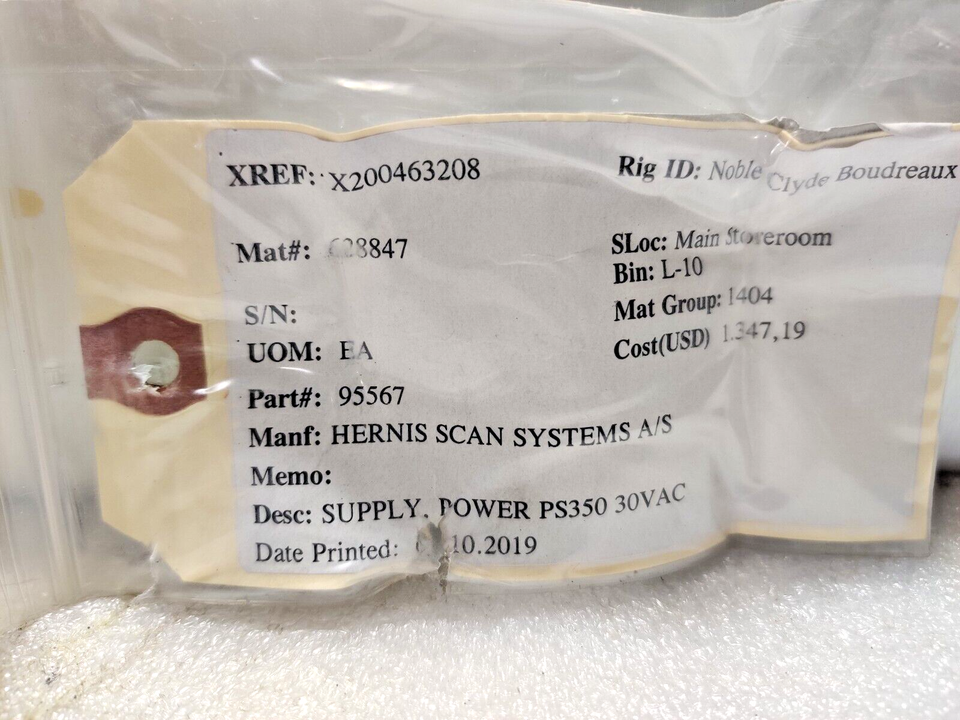 Hernis Scan PS350 Power Supply 30VAC 95567 | eBay