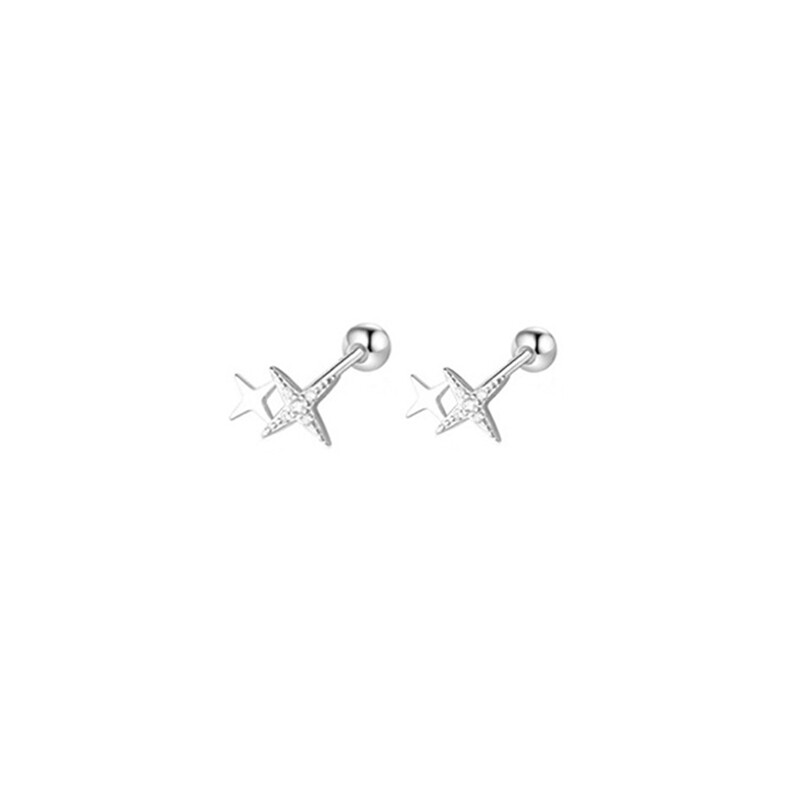 1Pair Star Earring for Women Ear Bone Nail Cartilage Earring Spiral ...