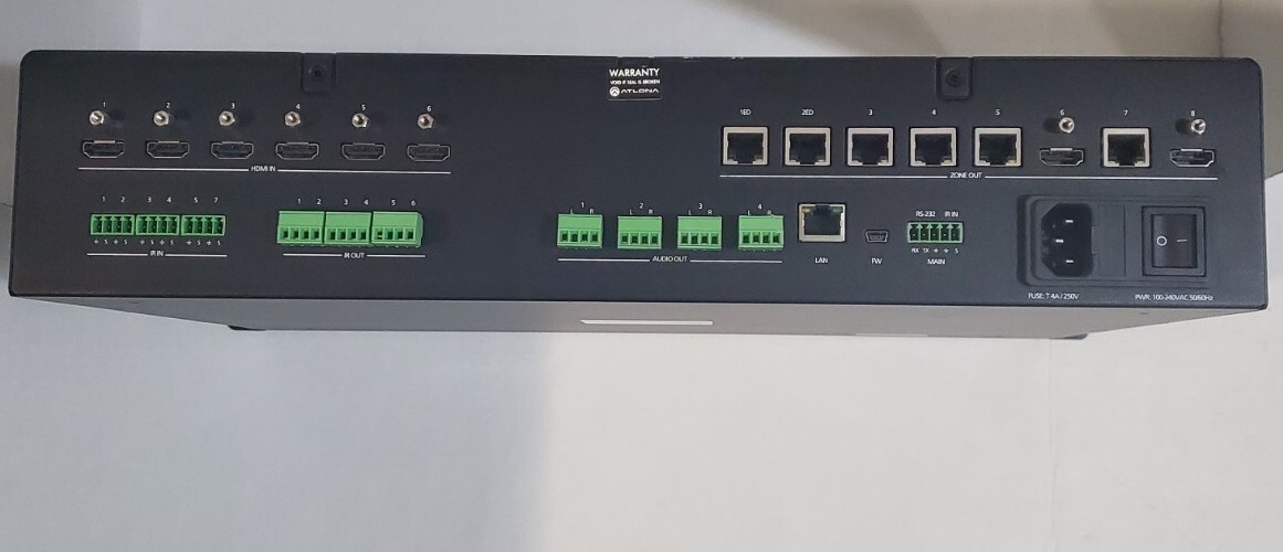 Atlona AT-UHD-PRO3-66M 6x6 HDMI to HDBaseT Matrix Switcher for sale ...