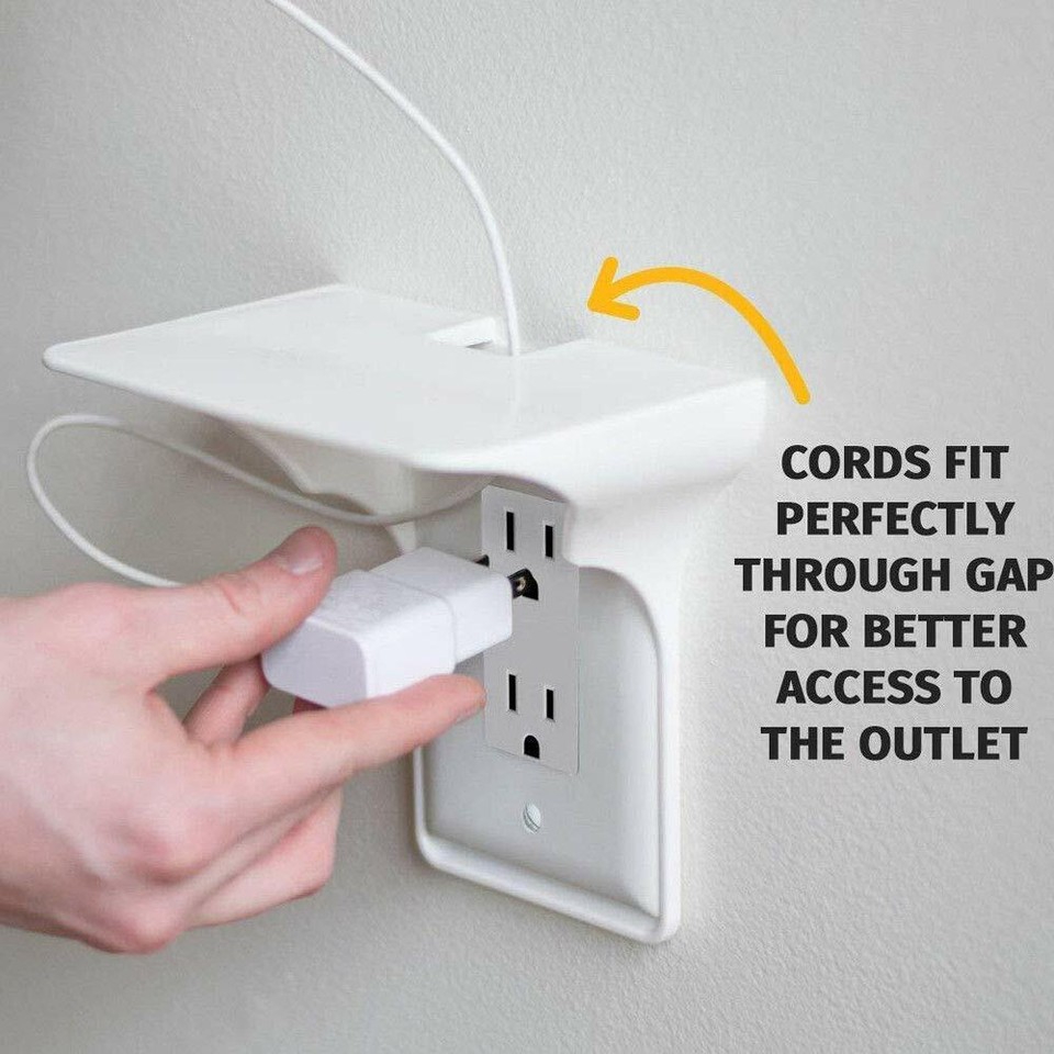 Wall Outlet Shelf Socket Plug Shelf Stand Holder - Organizer Space ...
