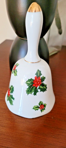 Vintage Lefton China Christmas Bell 7944 Holly & Berries Made in Japan ...