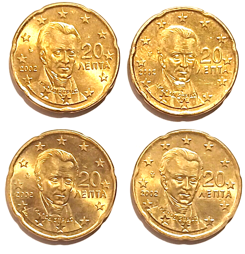 2002 Greece .20 Cent Euro Coin Lot Of 4 | eBay