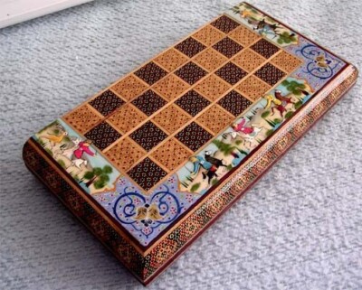 Persian Backgammon Set with Khatam Inlay and Nomad Horsemen 2031 | eBay