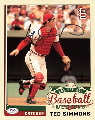Ted Simmons St. Louis Cardinals Signed Autograph 8.5 x 11 Photo PSA DNA ...