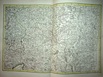 Original 1771 Hand Colored Map Austria Bavaria Rigobert Bonne Europe | eBay