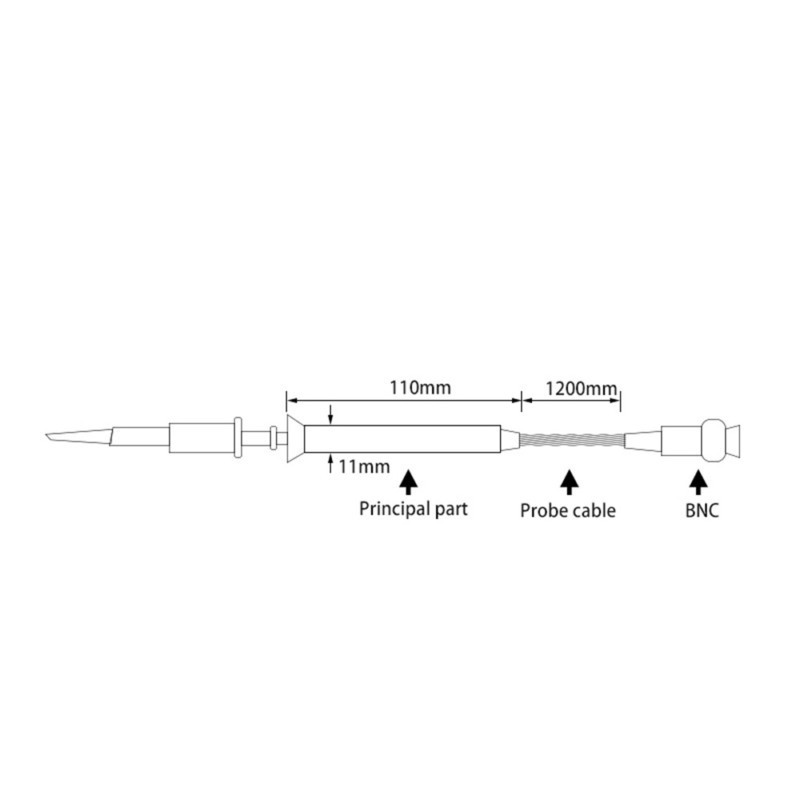 1X 10X 100X Oscilloscope Scope Test Probe kit P4100/P4250//P2301C/P7100 ...