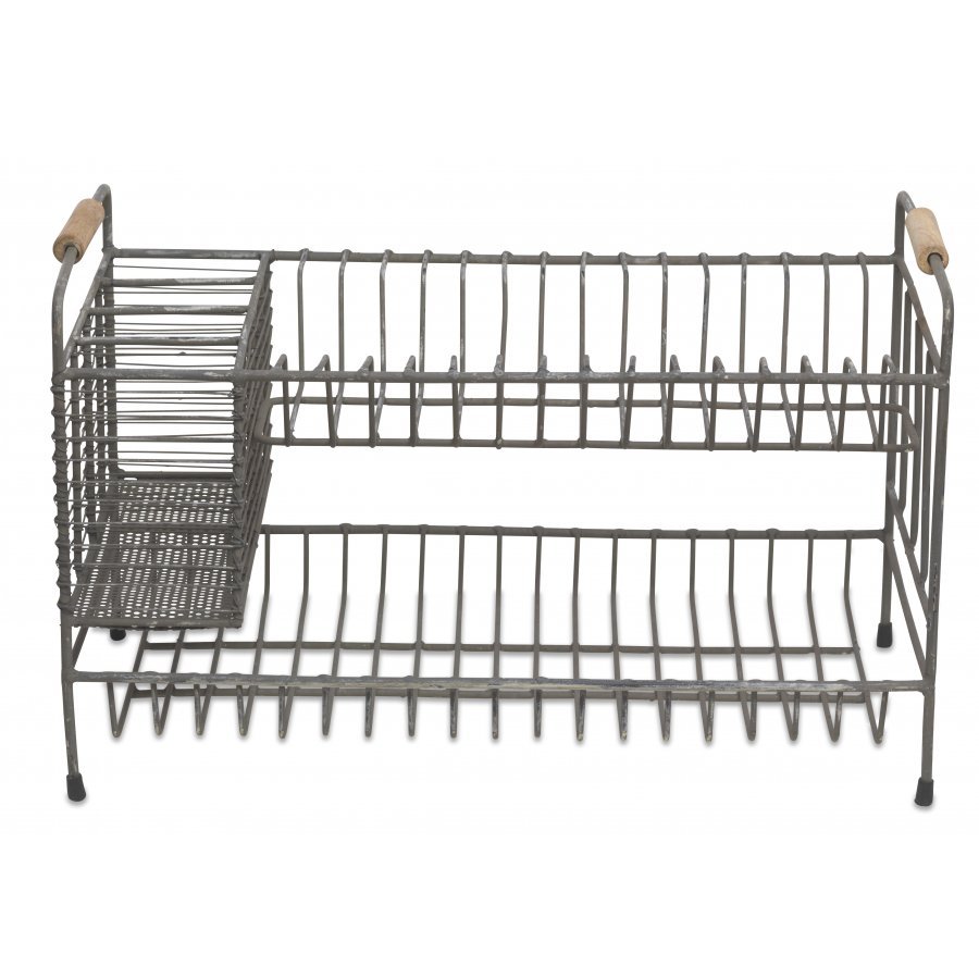 Rustic Dish Rack, Industrial Grey Metal Wire Washing Up Drainer, Nkuku ...