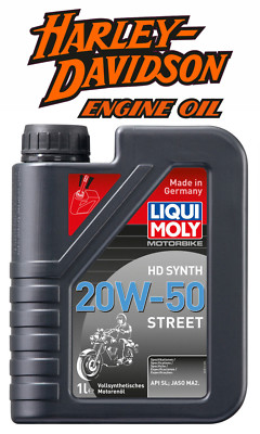 NEW HARLEY DAVIDSON HD FULLY SYNTHETIC 20W-50 MOTORCYCLE ENGINE OIL 1 ...