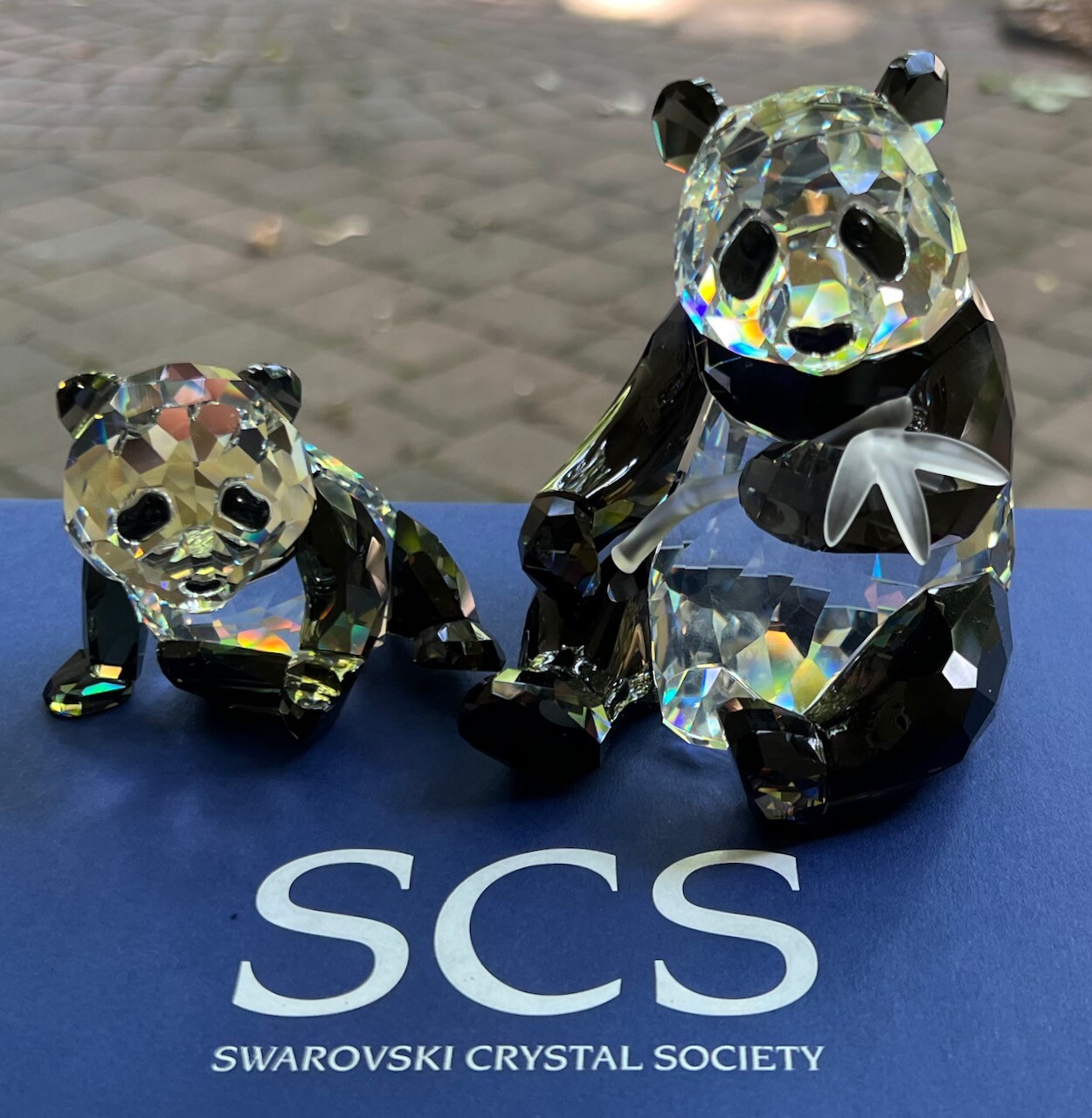 SWAROVSKI Crystal Endangerd Wildlife Pandas Figurines (#900918) Mint in ...