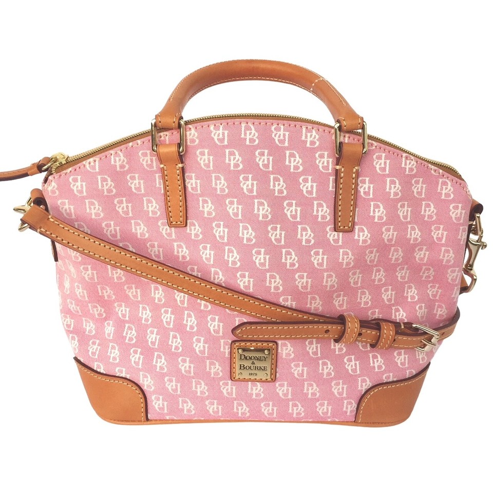 Dooney Bourke Handbag Charlie Satchel Canvas Crossbody Signature Logo ...