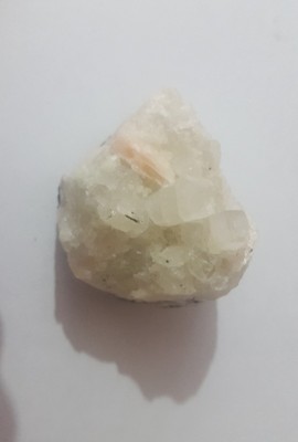 Apophyllite on bed of Calcite Natural Crystal Mineral Specimen | eBay UK