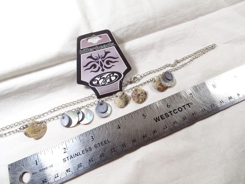 New Cool Round Disc Shell MOP Surfer Boho Y2K Hippy 20” Chain Unisex ...