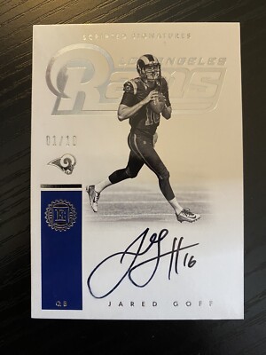 2016 Panini Encased Jared Goff Scripted Signatures Silver Card #SS-JGF ...