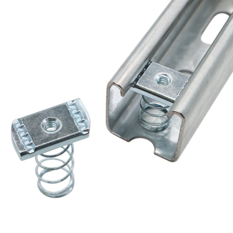 Strut Channel Nuts,1/4”-20 Spring Thickened Unistrut Hardware Nut with ...