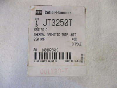 NIB Cutler Hammer Thermal Magnetic Trip Unit 250A JT3250T Ser C | eBay