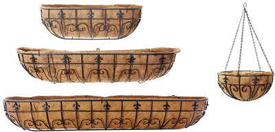 Garden Wall Trough Window Basket Boxes Hanging Basket Flower Box Fleur ...