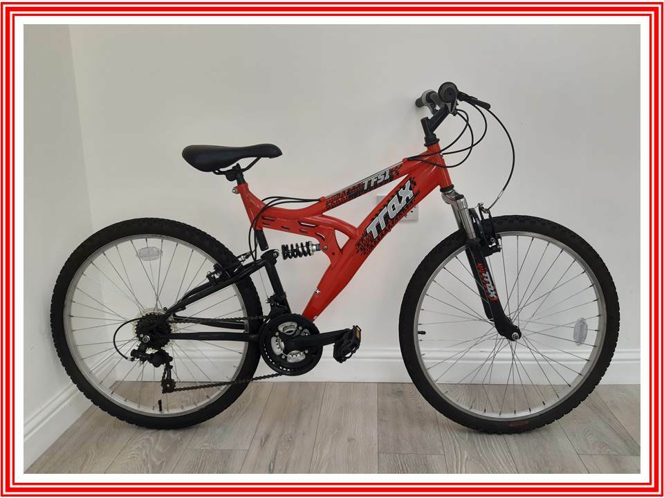 Apollo Trax TFS1 18 Speed Full Suspension Mountain Bike 26” Wheels ...