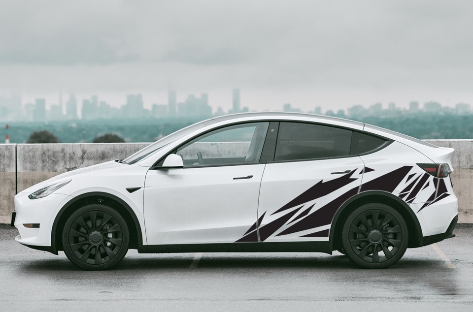 Pattern Graphic Decal for Tesla Model Y geometric design Sticker vinyl ...
