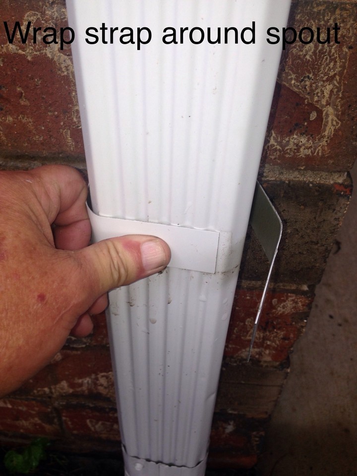 ALUMINUM WRAP AROUND RAIN GUTTER DOWNSPOUT STRAPS 2x3 W/Screws And ...
