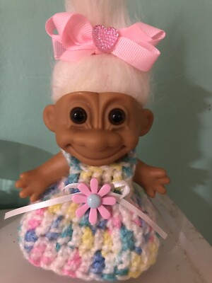 Troll crochet clothes -Early Spring Outfit-fits 5--6"troll | eBay