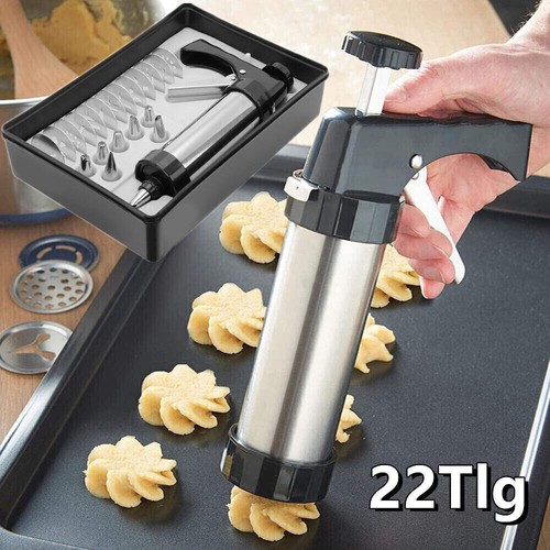 22PCS Cookie Biscuits Mold Press Machine Kits Cake Pastry Piping ...