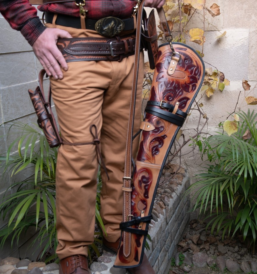 33" Leather rifle fits marlin lever action Winchester case, henry rifle ...