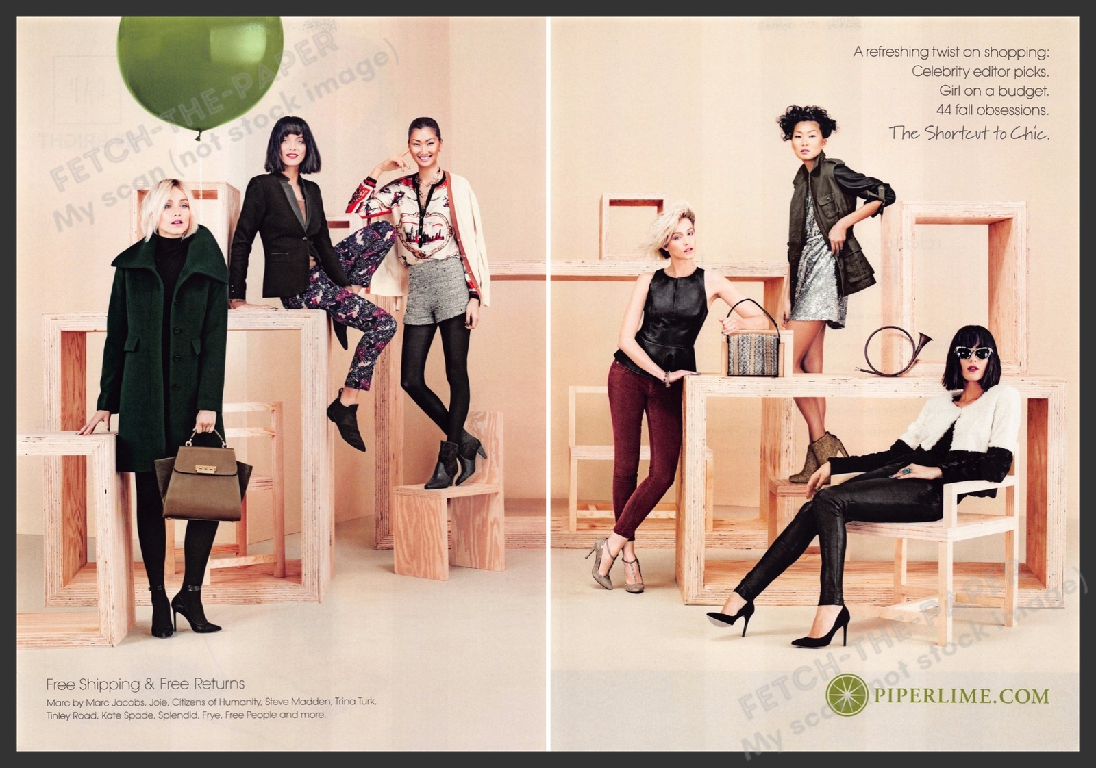 Piperlime Fashion 2010s Print Ad (2 page) 2012 The Shortcut to Chic | eBay