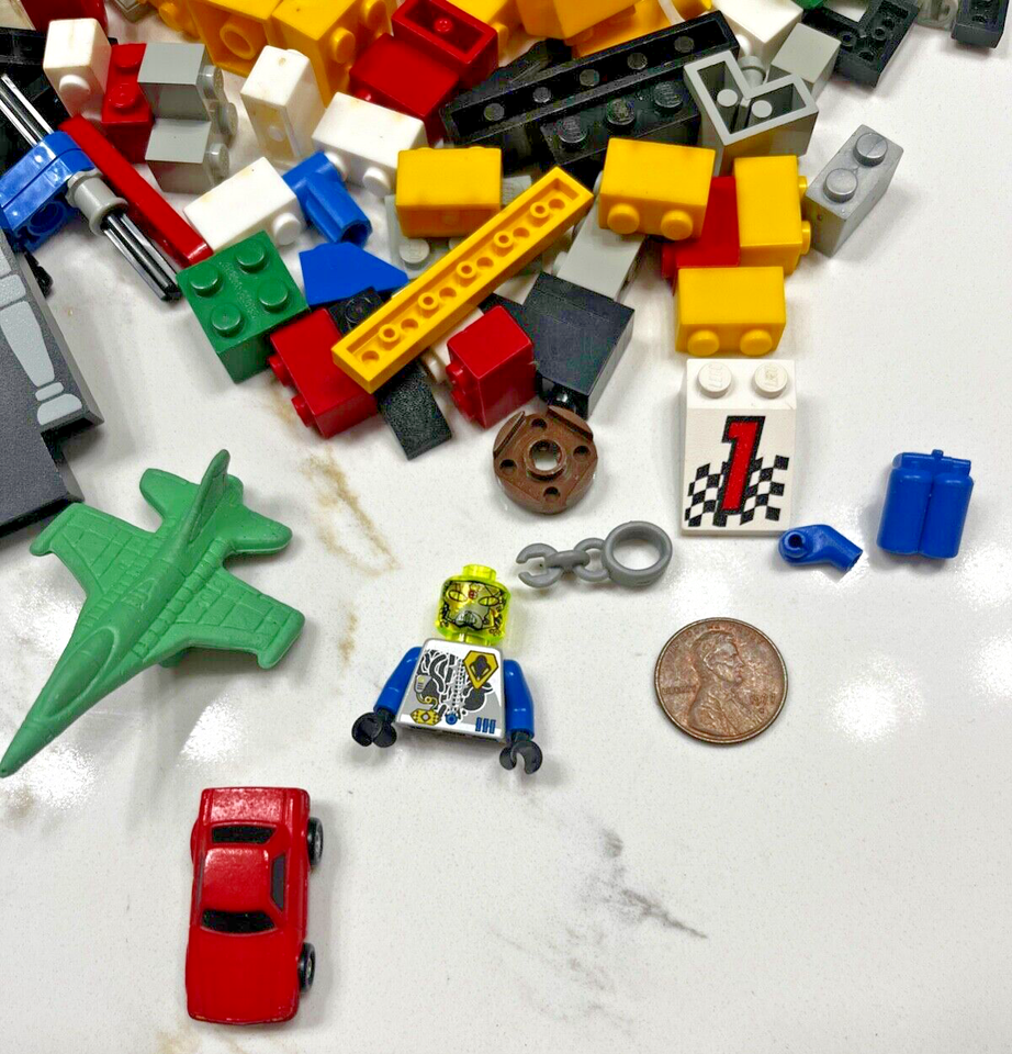 Vintage LEGO, Mini Figs, Micro Machines, K'NEX, Marbles, Mixed Toy Box ...