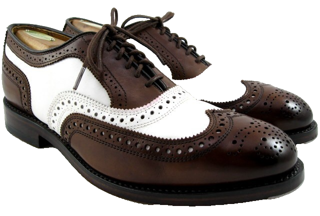 Allen Edmonds "MCALLISTER" Spectator Wingtip Oxfords 8.5 E White ...