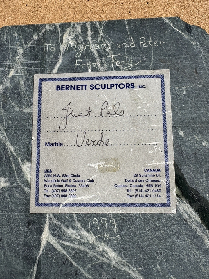 Inuit Marble Sculpture Carving “Just Pals" 7"x7" Vintage 1997 David ...