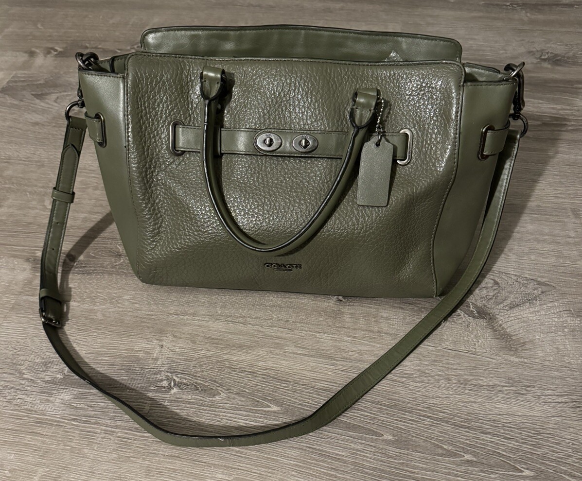 Coach F35689 Green Blake Carryall Leather Satchel/Sho… - Gem